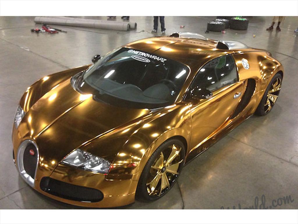 Rapero Flo Rida viste de oro su Bugatti Veyron - Autocosmos.com
