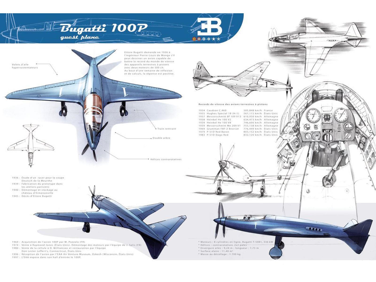 El increíble Bugatti 100P realizó su primer vuelo - Autocosmos.com