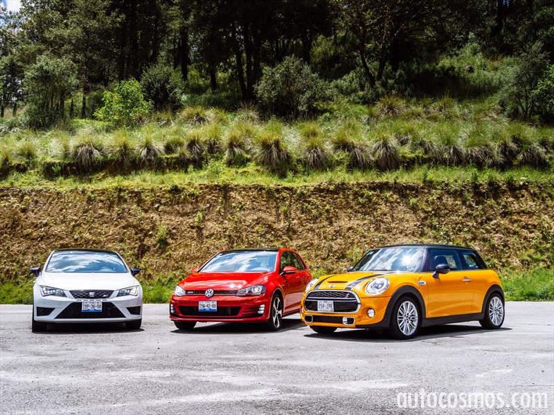 Comparativa Hot Hatches: SEAT León Cupra vs VW Golf GTI vs MINI Cooper S